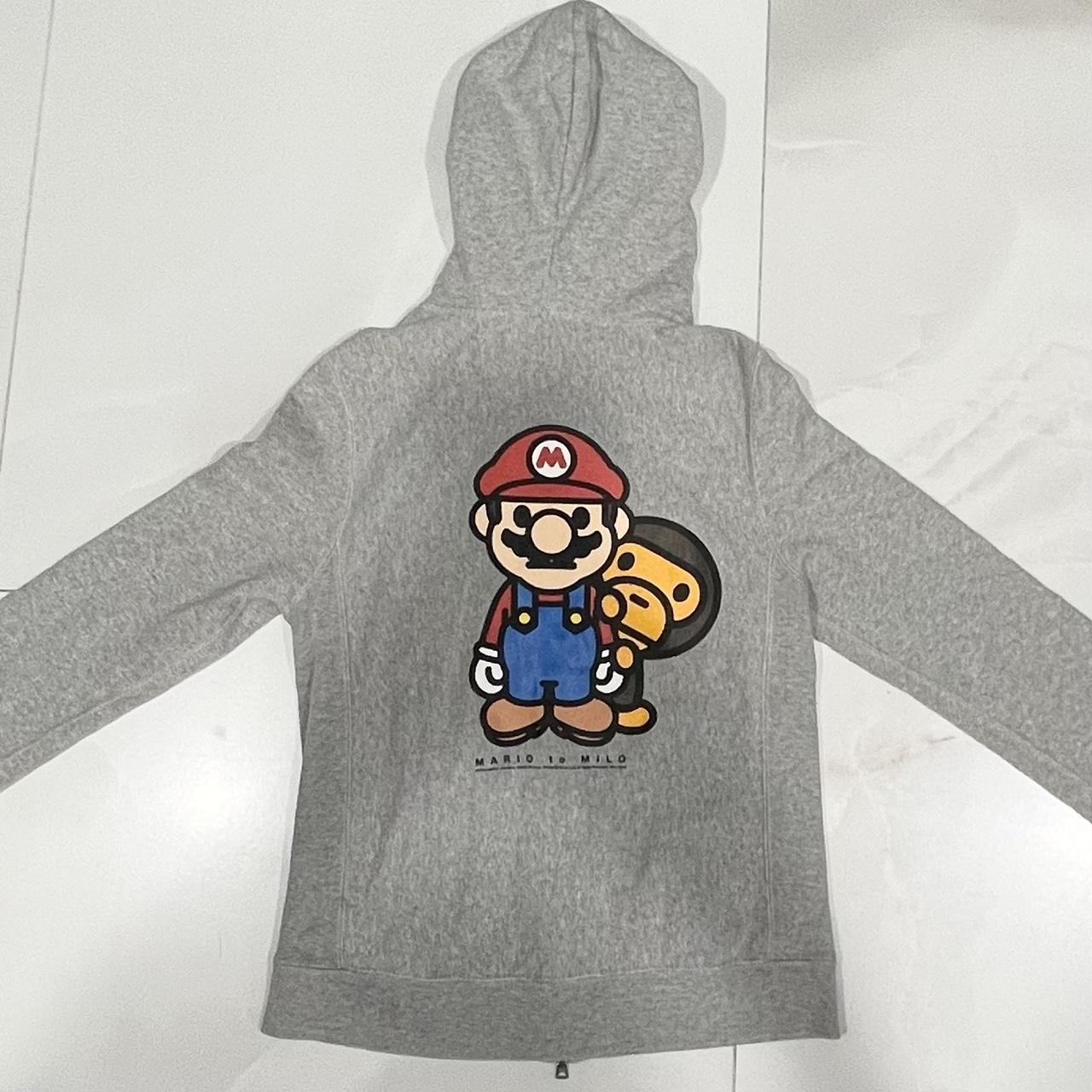 Bape x Mario Zip Hoodie - Labelled size XS but fits... - Depop