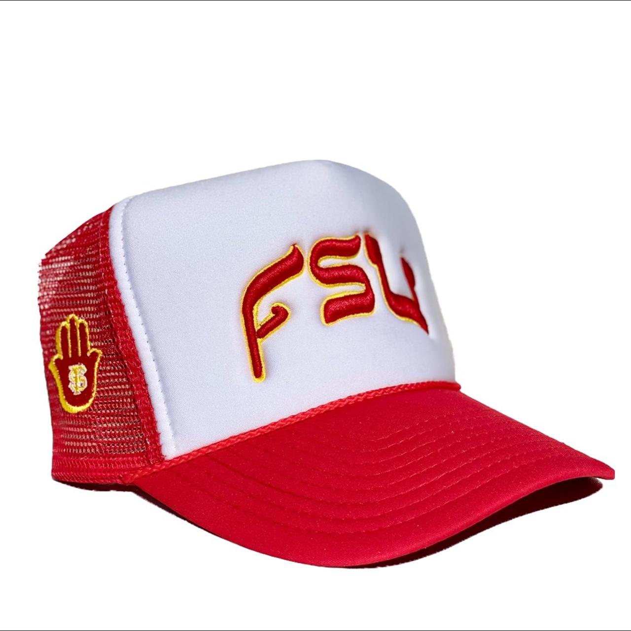 FSU TRUCKER HAT FLORIDA STATE UNIVERSITY COLORWAY... - Depop