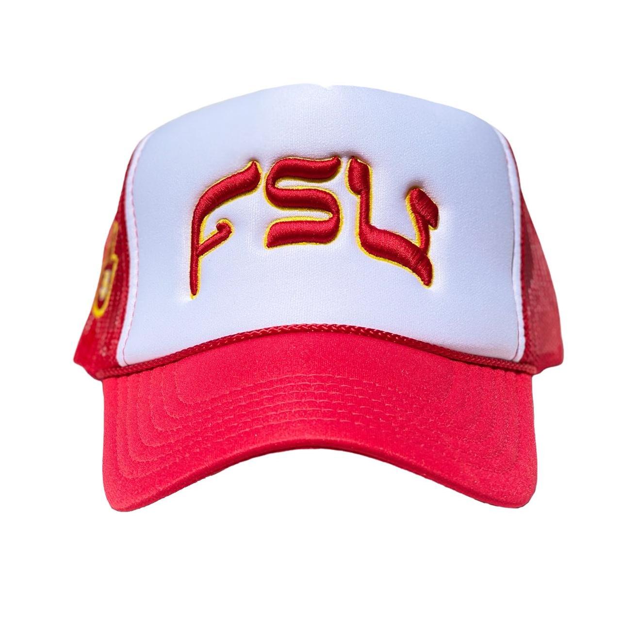 FSU TRUCKER HAT FLORIDA STATE UNIVERSITY COLORWAY... - Depop