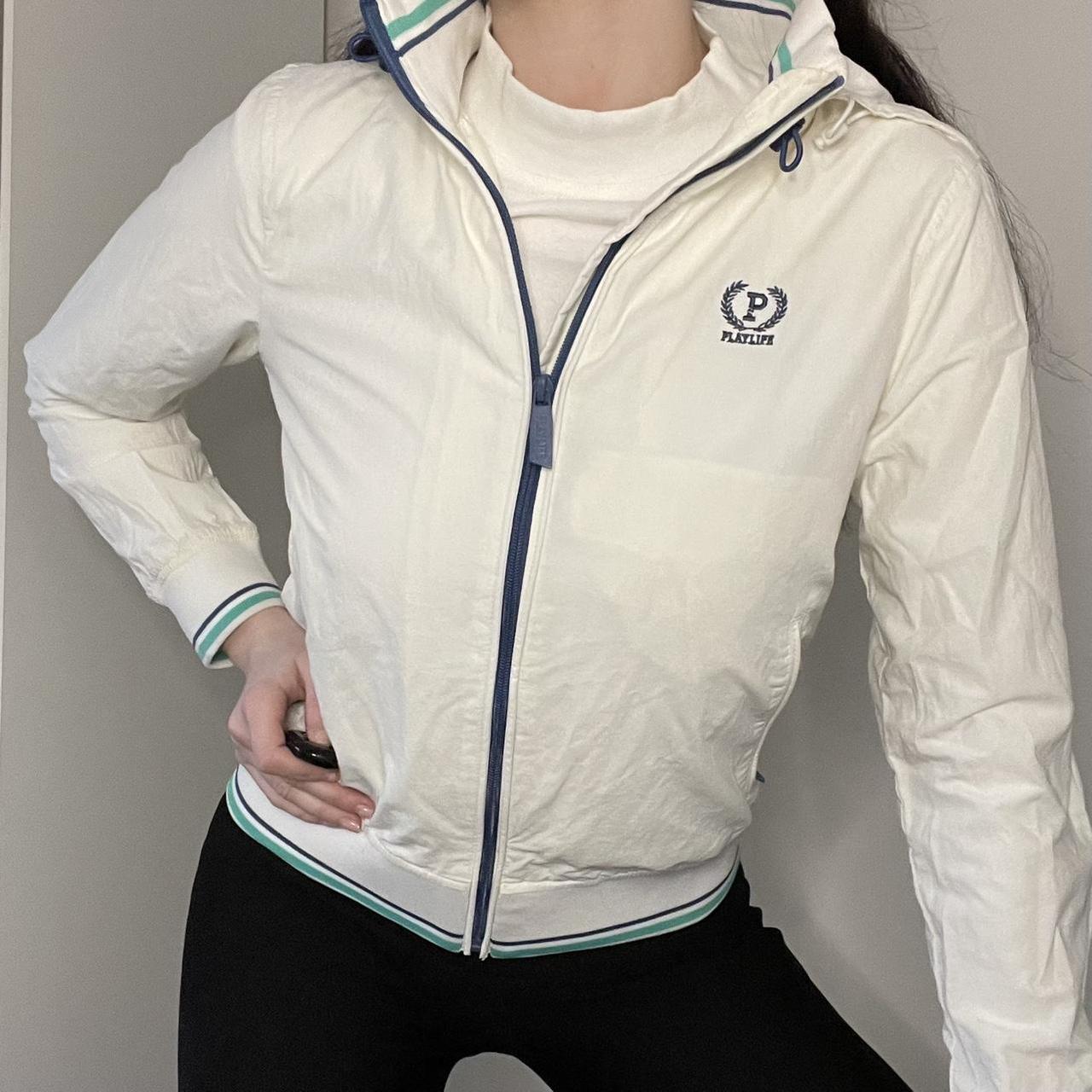 Vintage shell jacket by playlife track style in... - Depop