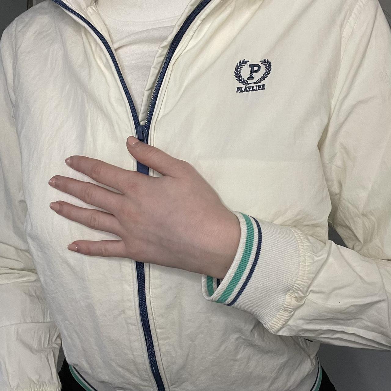 Vintage shell jacket by playlife track style in... - Depop