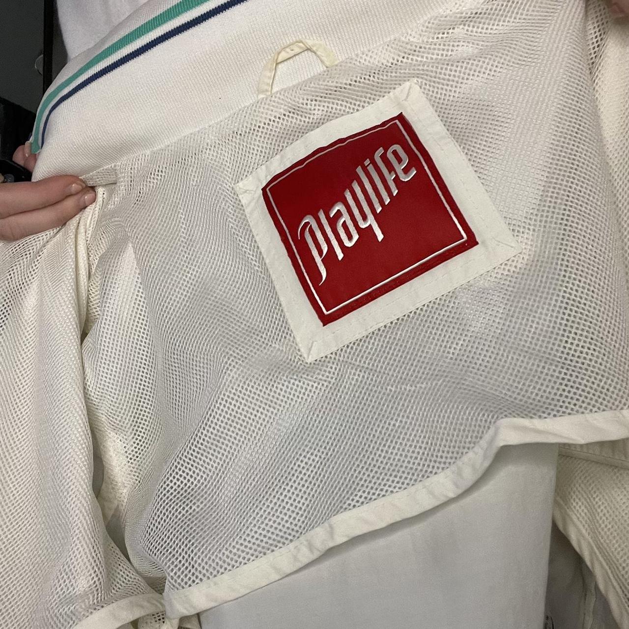 Vintage shell jacket by playlife track style in... - Depop