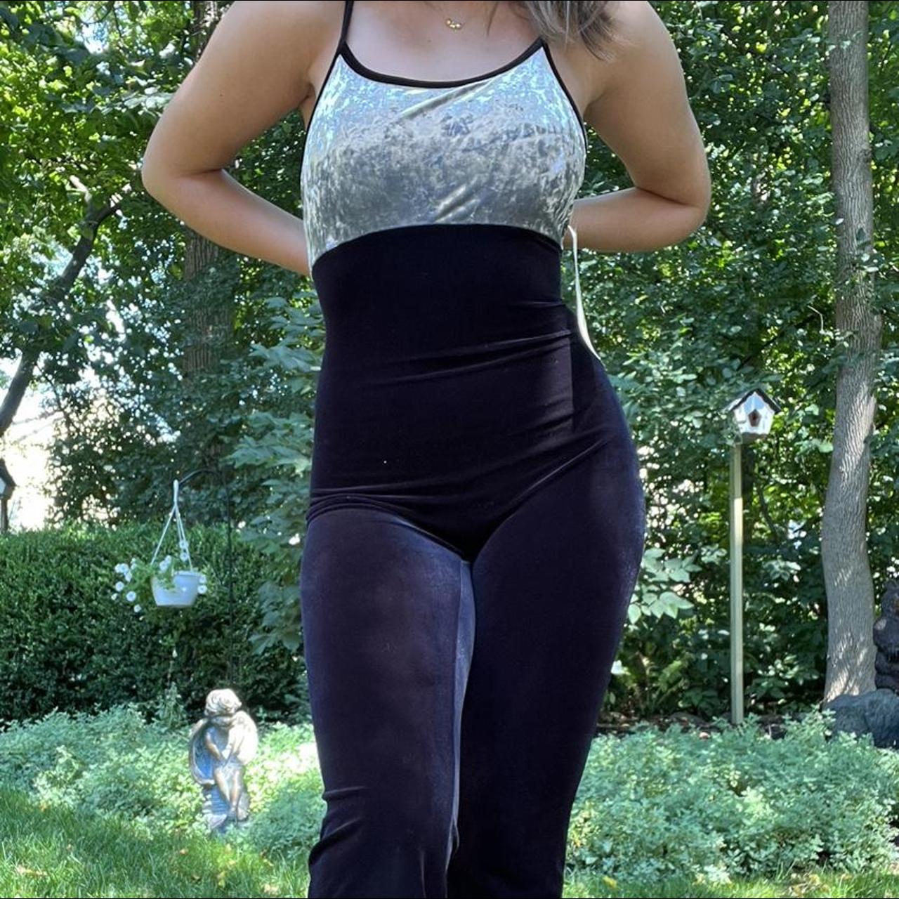 Deadstock Danskin Velvet Unitard Jumpsuit Size... - Depop