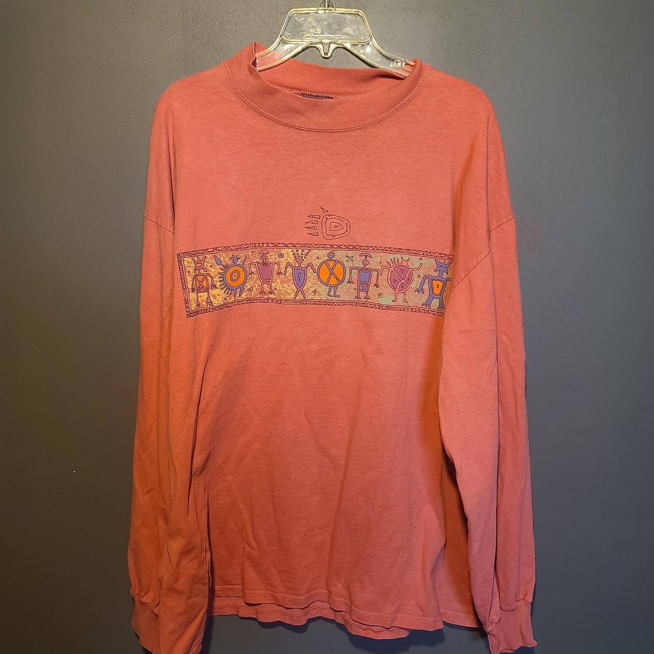 Vintage hieroglyphs long sleeve t shirt Size large... - Depop