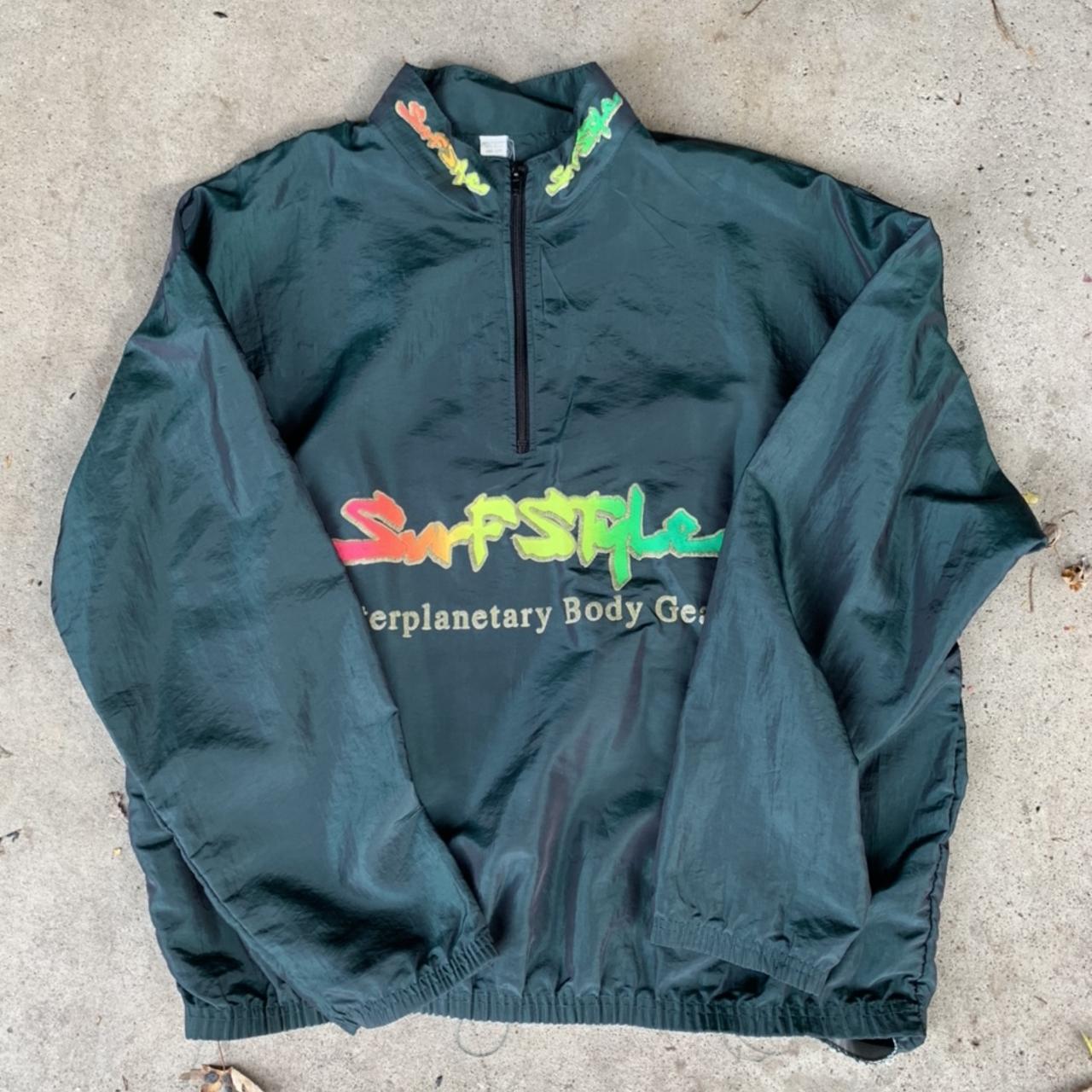 Surf style green pullover quarter zip #surfstyle... - Depop