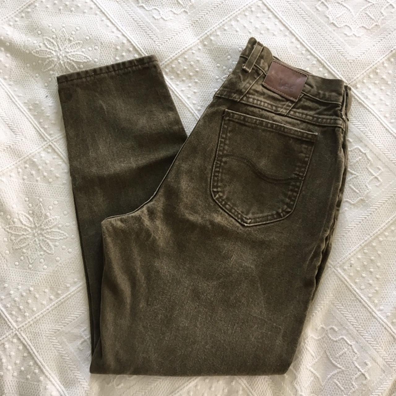 Free shipping! Dark olive green vintage jeans from... - Depop