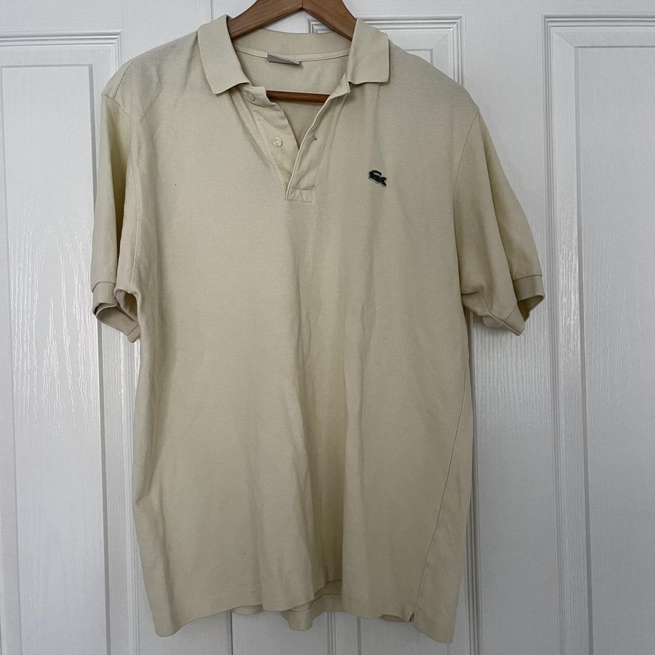 very light yellow Lacoste polo shirt (lighter than... - Depop