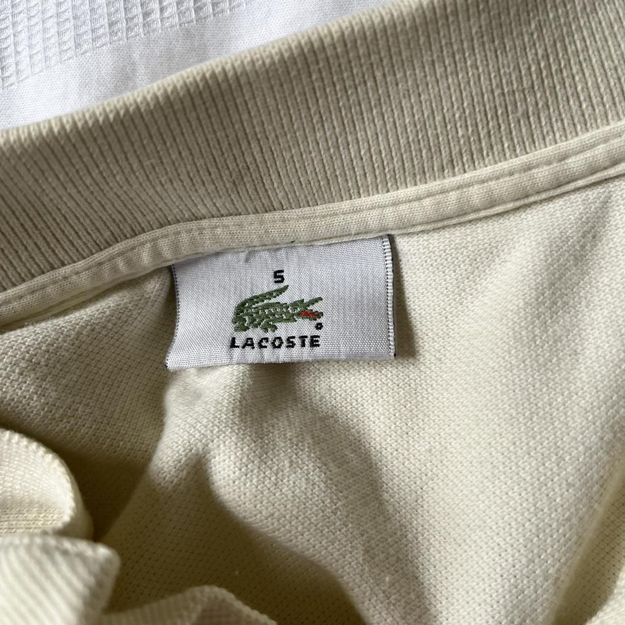 very light yellow Lacoste polo shirt (lighter than... - Depop