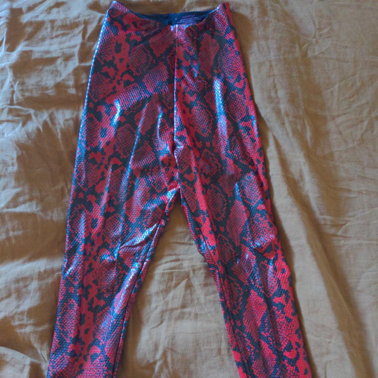 Unreal amazing fabric, style and fit Red Snakeskin... - Depop