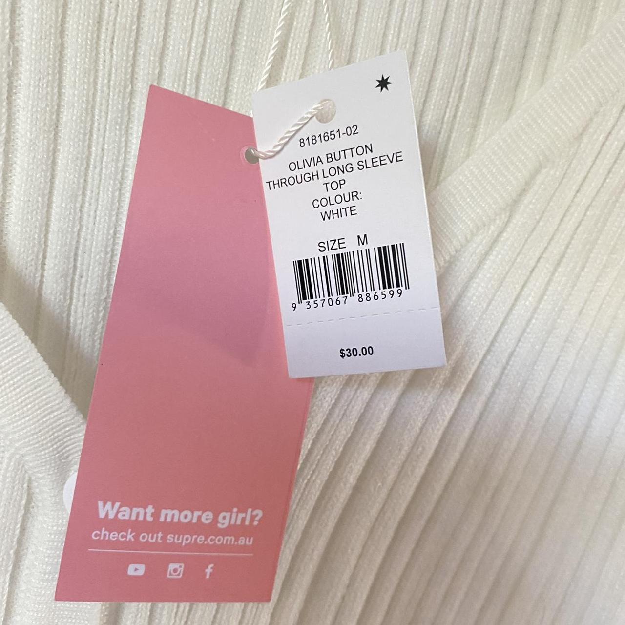 supre long sleeve ribbed top - size M. brand new... | Depop