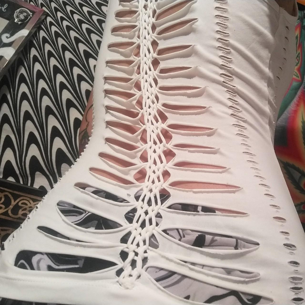 Psy-fairy Alien weaved wide strap tank top Made... - Depop