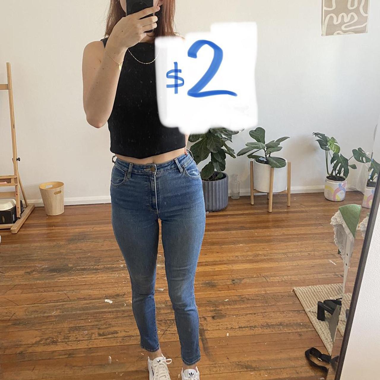 Wrangler high pin jeans Quality: worn High waisted... - Depop