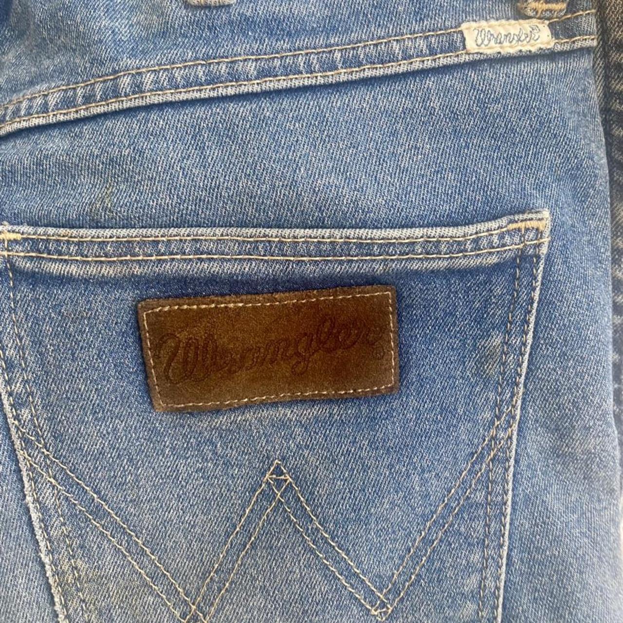 Wrangler high pin jeans Quality: worn High waisted... - Depop