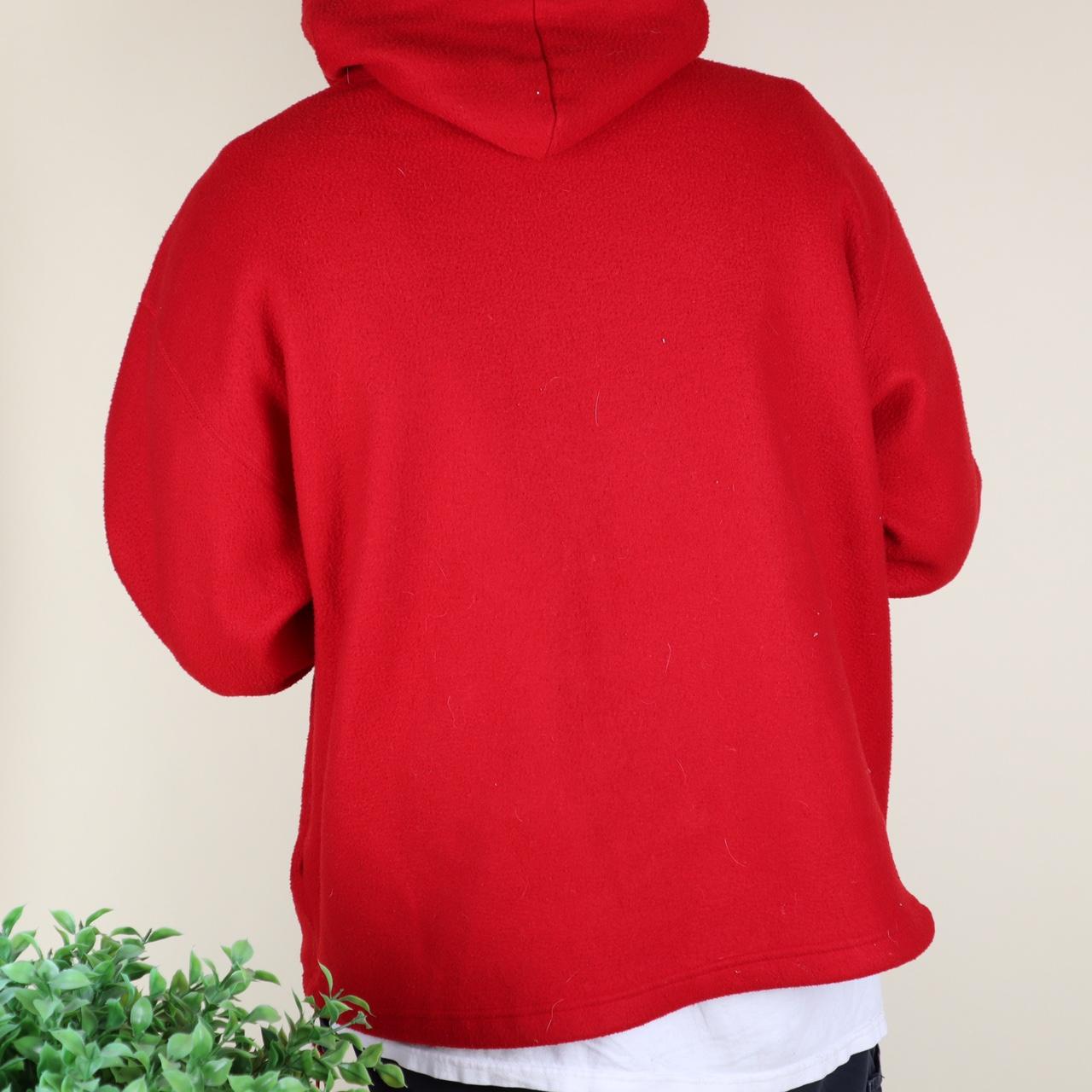 Red Old Navy Fleece Hoodie Size: XL Condition: In... - Depop