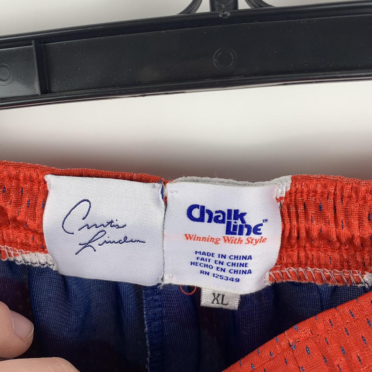 Chalk Line Men's Red and White Shorts | Depop