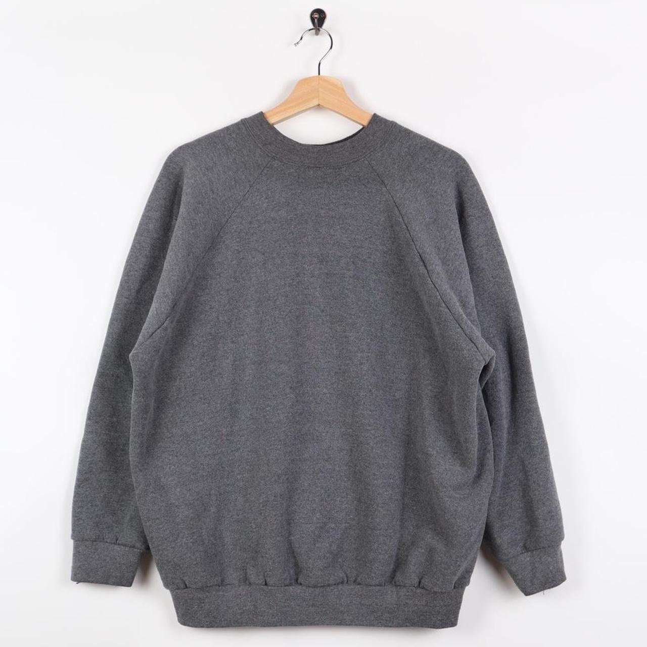 Vintage 90s charcoal gray Crewneck Size: XL fits a... - Depop