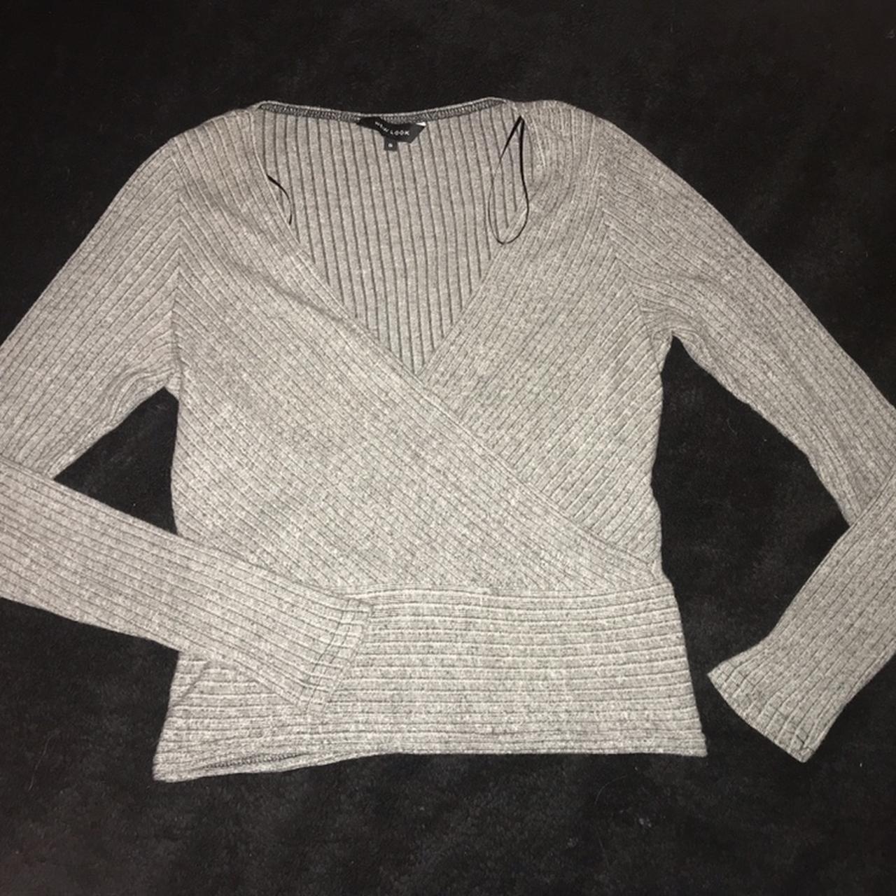 New look grey knitted wrap over top Great condition... - Depop