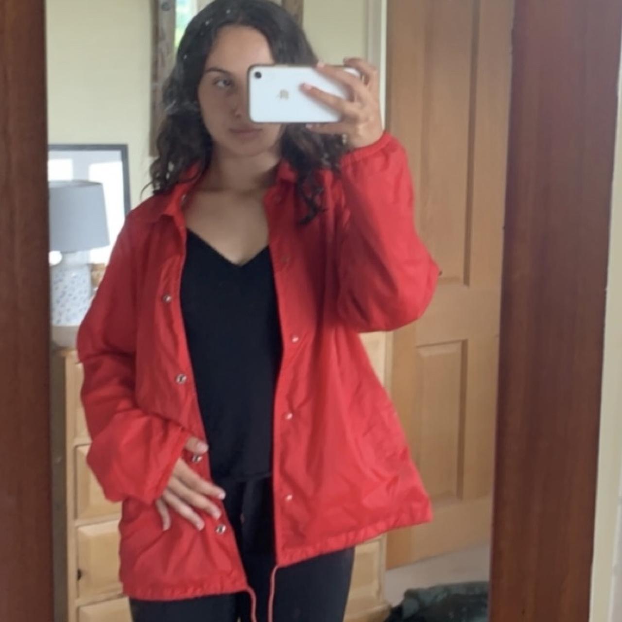 Vintage red bowling jacket. In very good condition.... - Depop