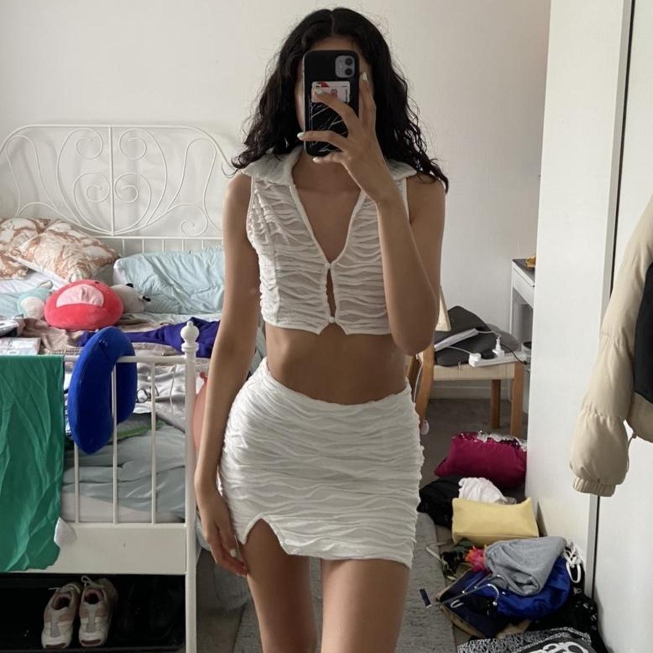 Shein Ruched Two Piece Set Co Ord Sxy Textured Depop