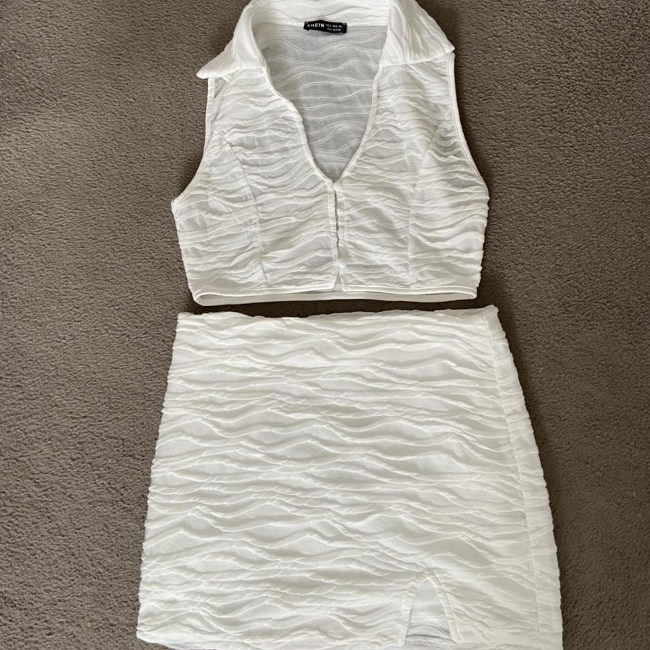 Shein Ruched Two Piece Set Co Ord Sxy Textured Depop