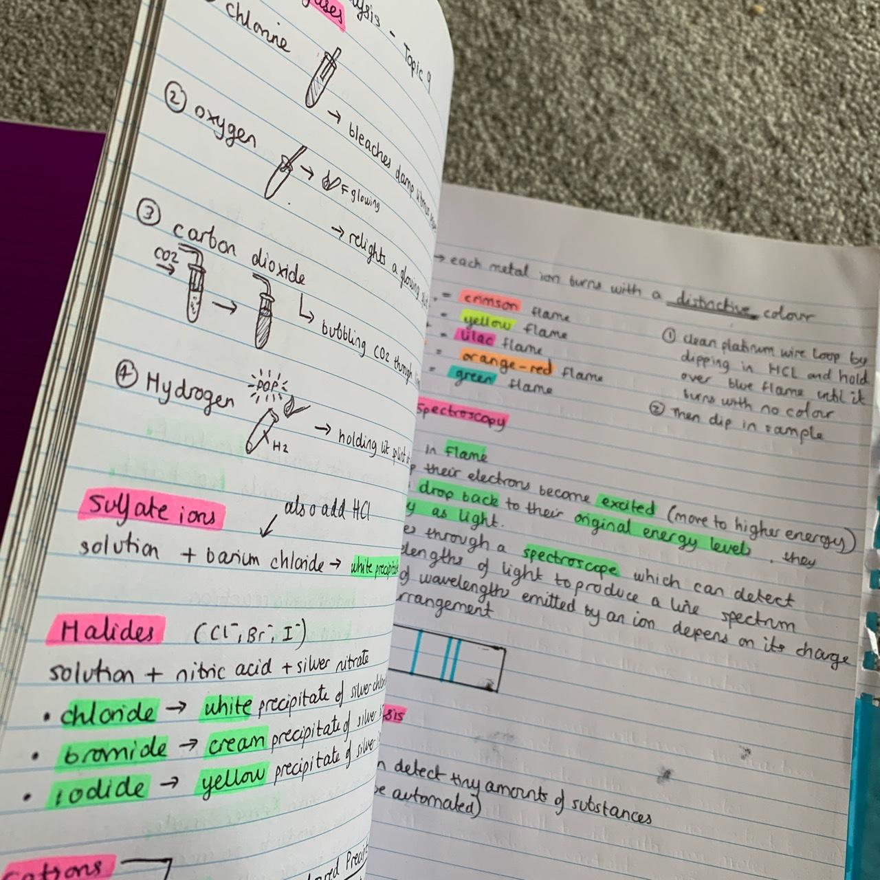 GCSE AQA chemistry notes Includes much detail... - Depop