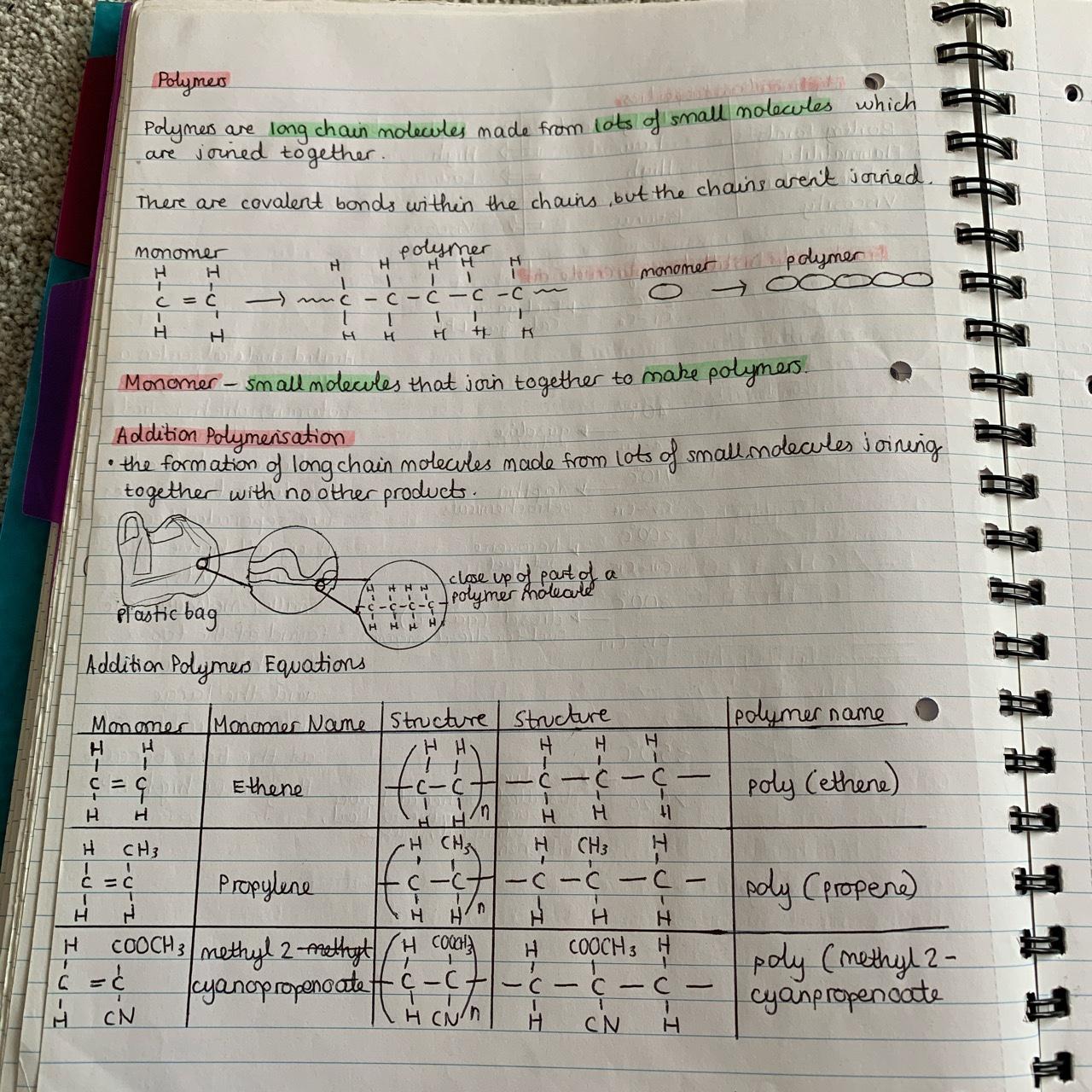 GCSE AQA chemistry notes Includes much detail... - Depop