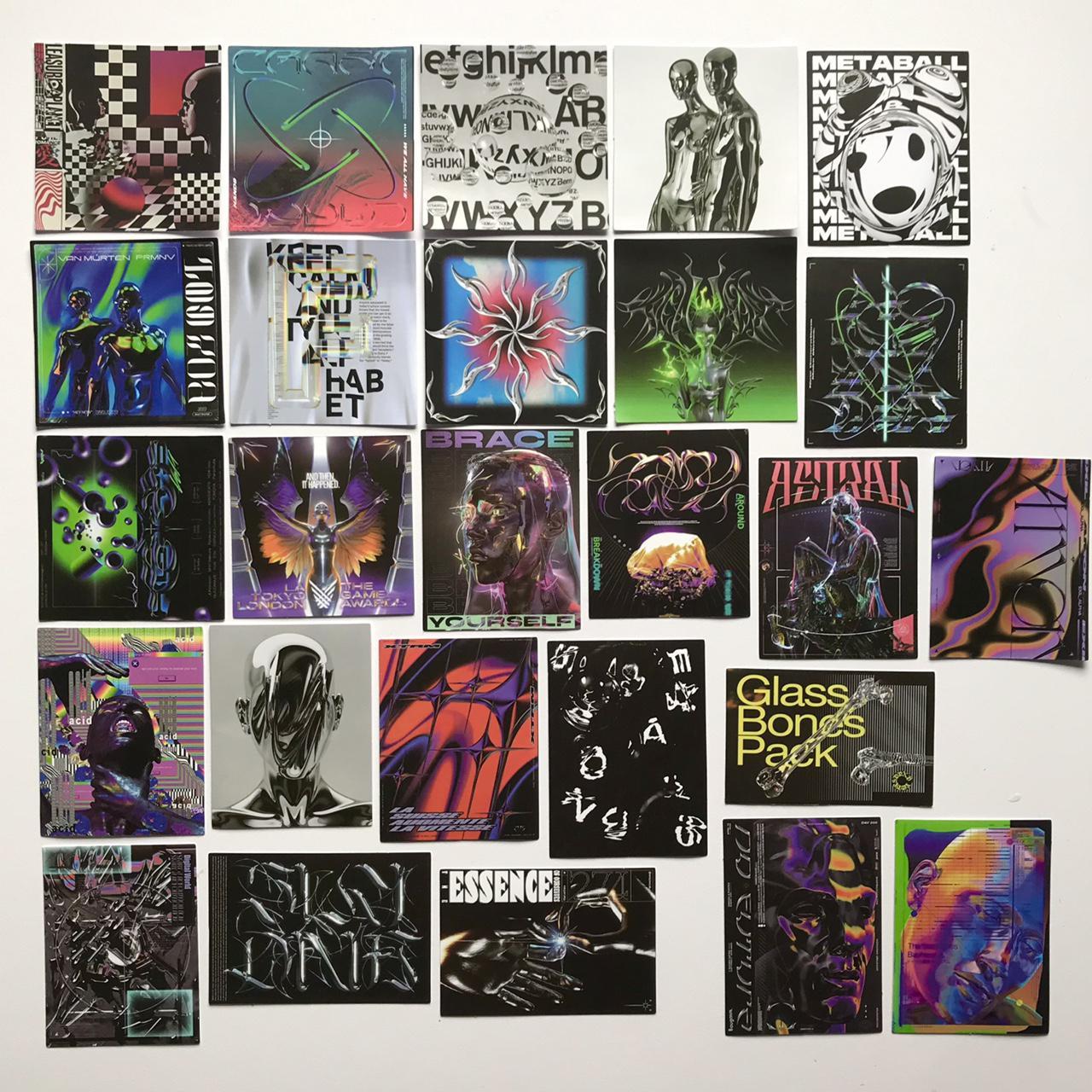 Acid trippy graphic stickers ( Abstract ) 40p... - Depop