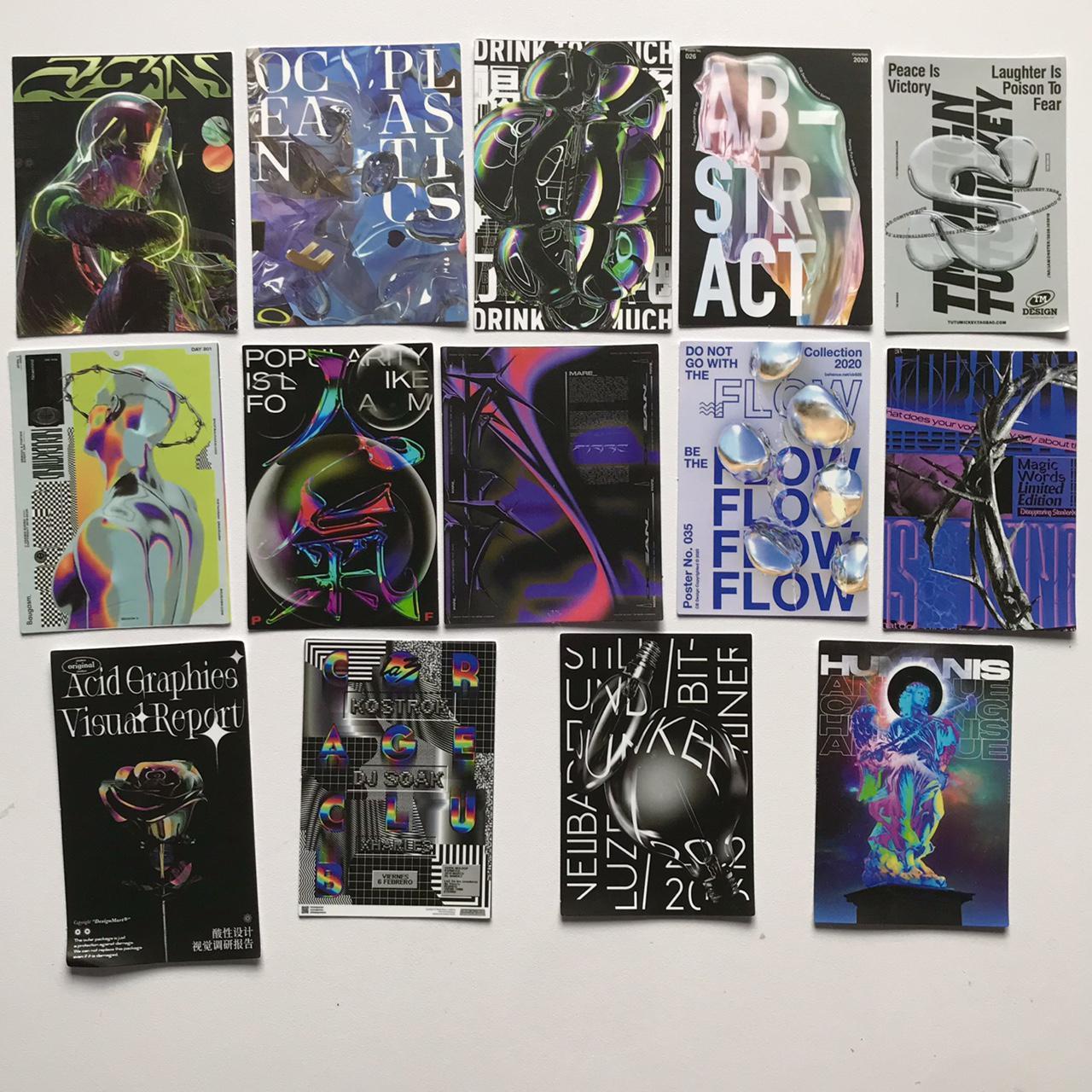 Acid trippy graphic stickers ( Abstract ) 40p... - Depop