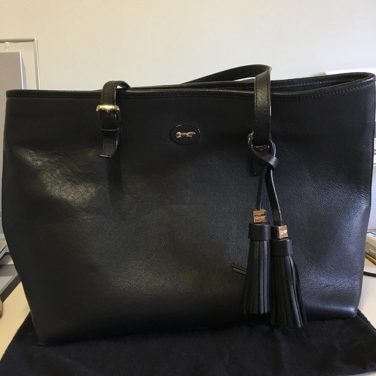 Paul Costelloe beautiful leather handbag Black 45cm... - Depop