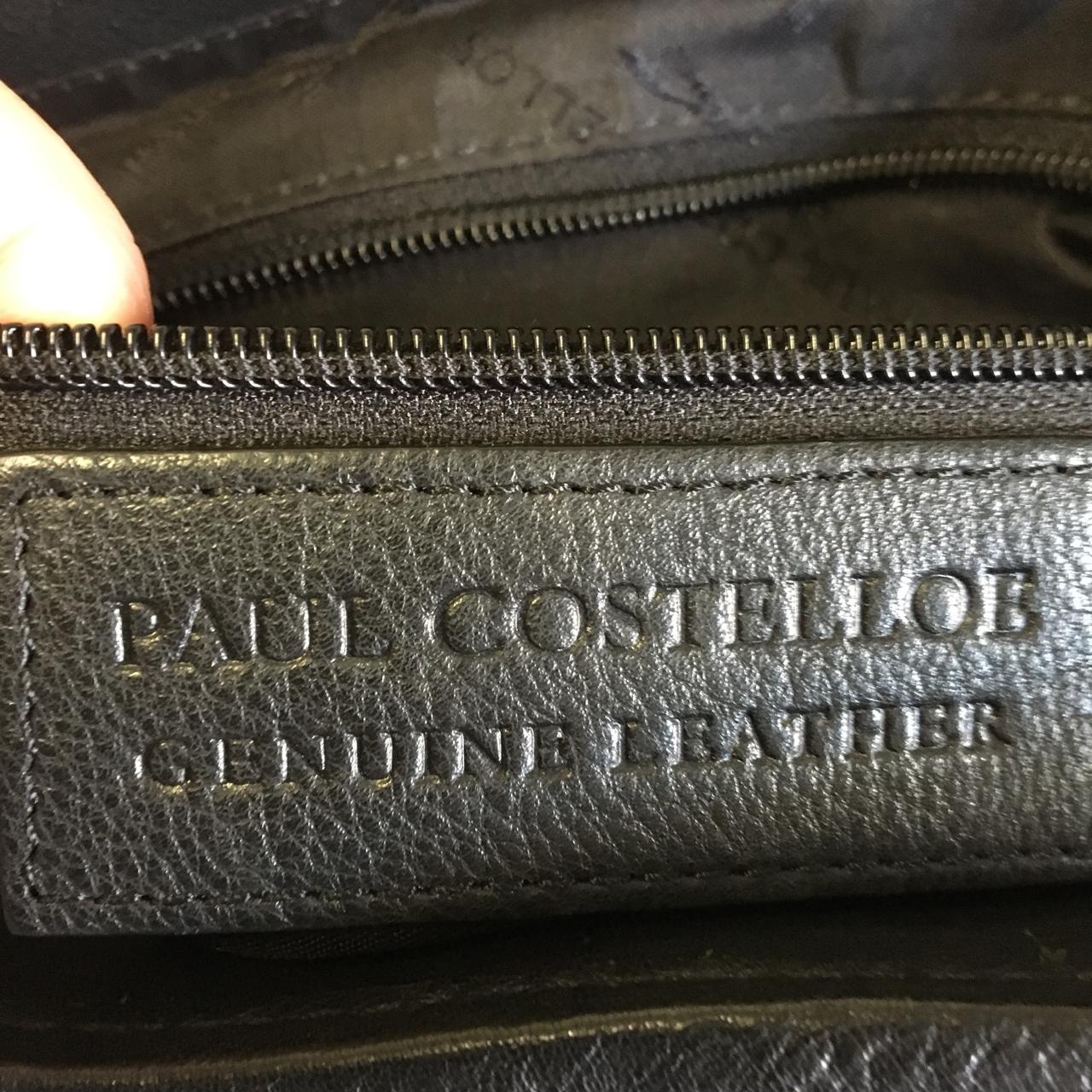 Paul Costelloe beautiful leather handbag Black 45cm... - Depop