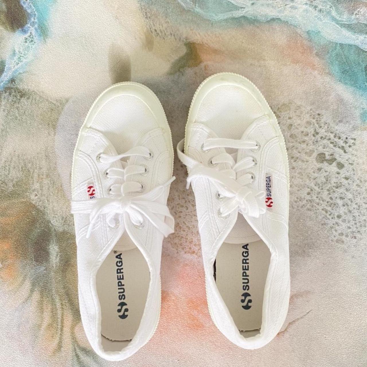 Classic White Superga Shoes | Size US 4 1/2 #superga... - Depop
