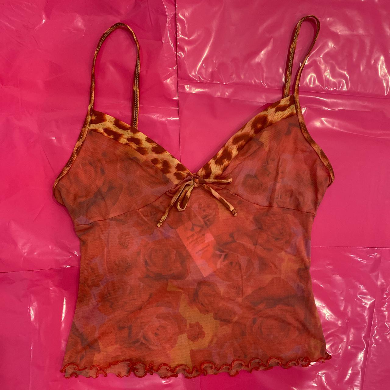 cute semi sheer Pinterest leopard and rose print... - Depop