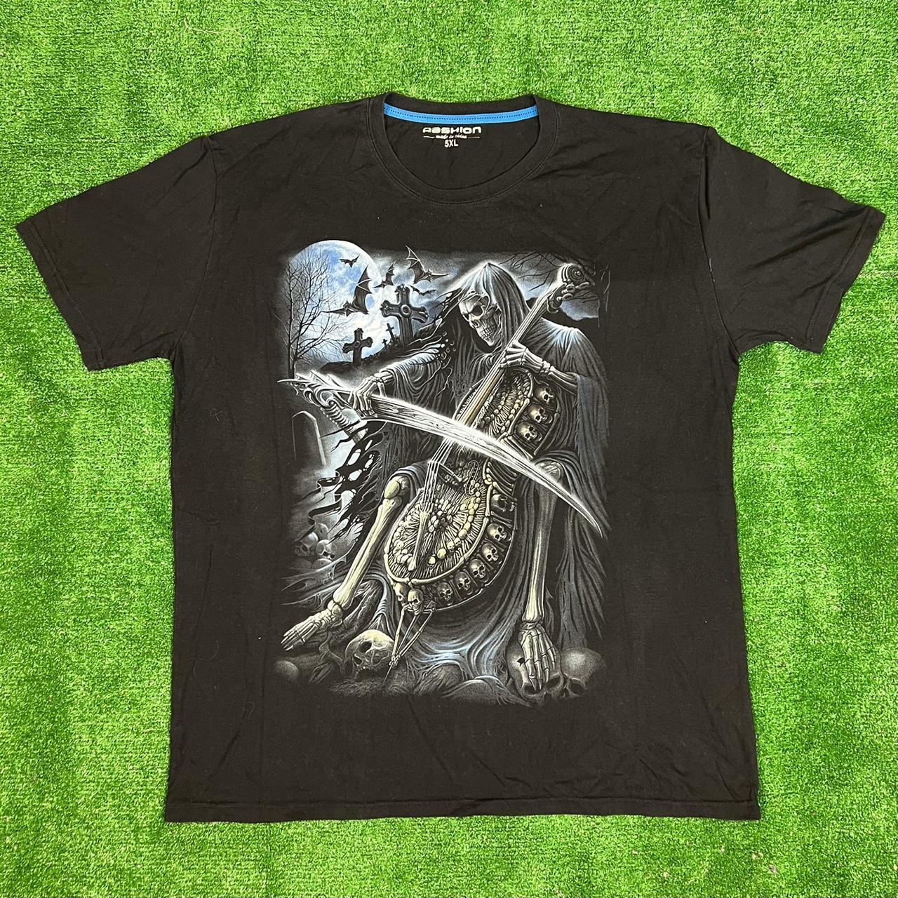 Grim Reaper T-Shirt // Goth Graphic T... - Depop