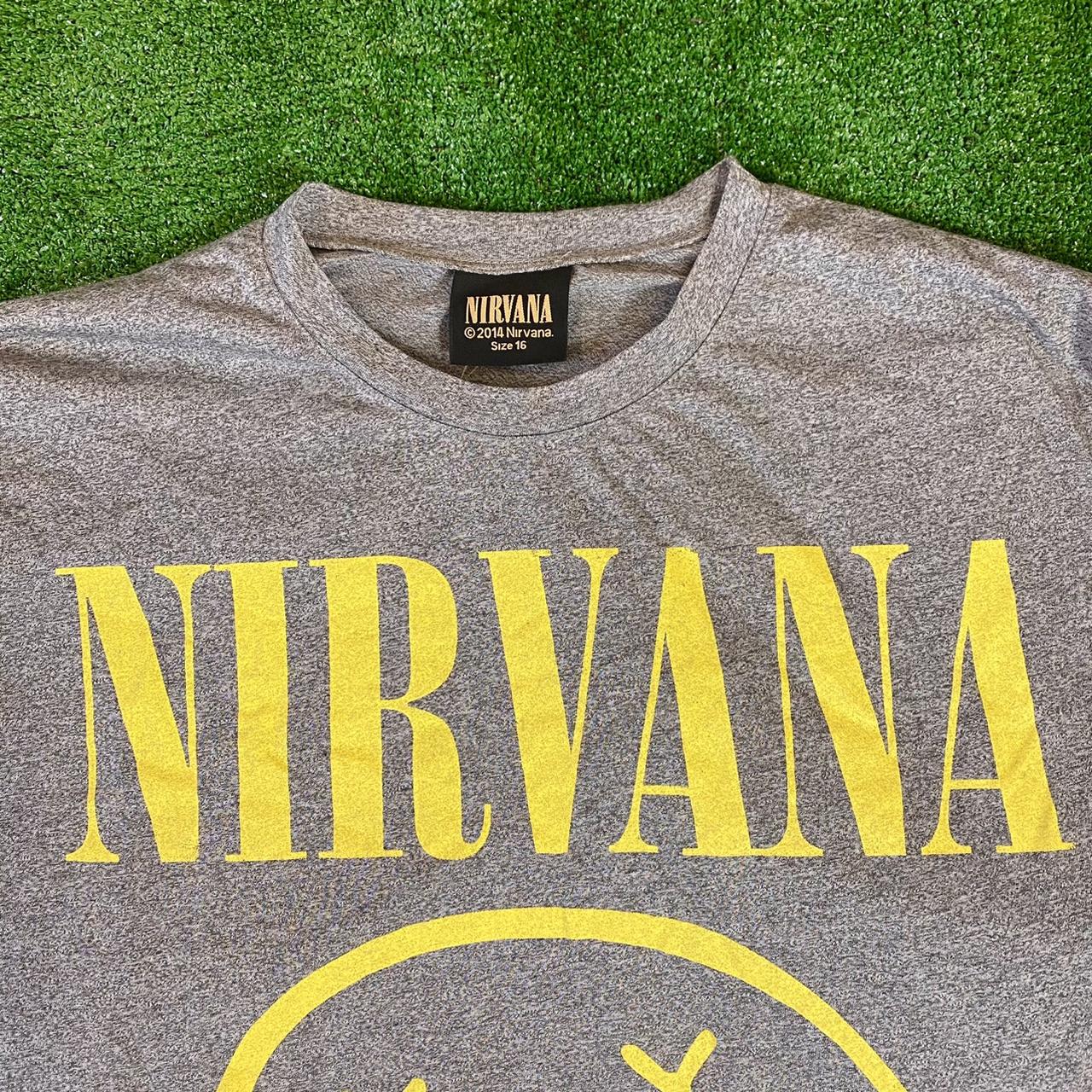 Nirvana Grey Band T Shirt Grey Rock/Grunge Nirvana... - Depop