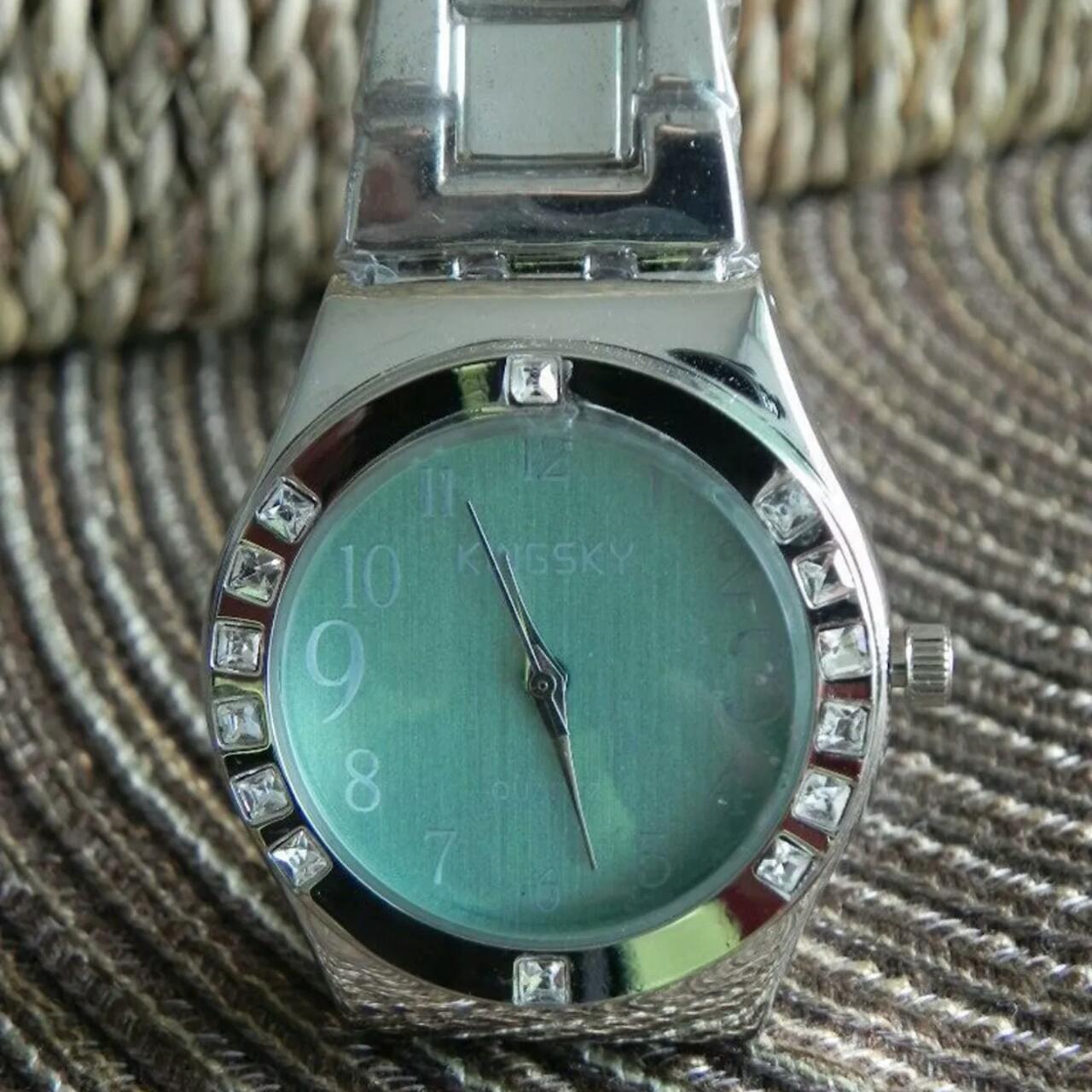 Rhinestones Women Wristwatch Quartz movement,... - Depop