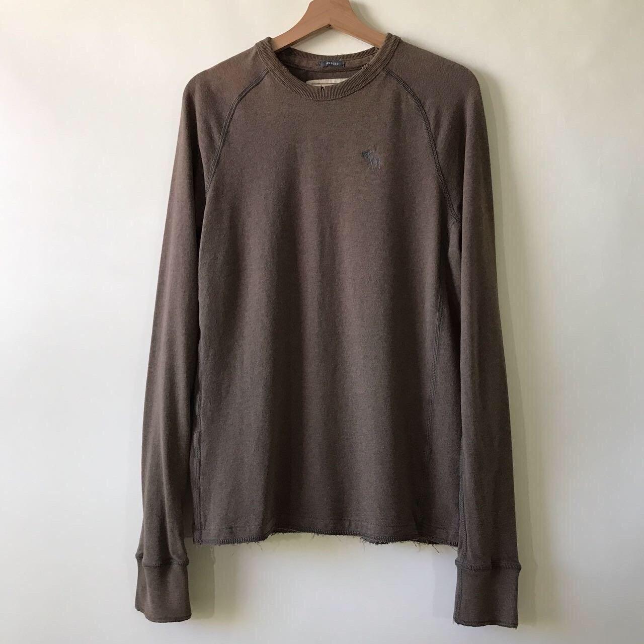 Abercrombie & Fitch brown long sleeved top cozy... - Depop