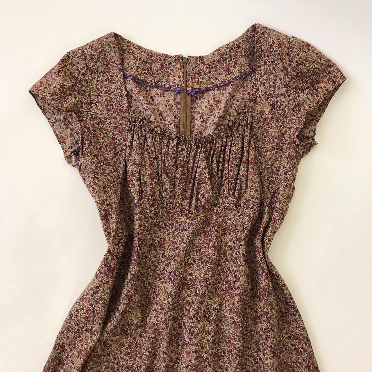 Handmade micro floral mid length dress sweet... - Depop