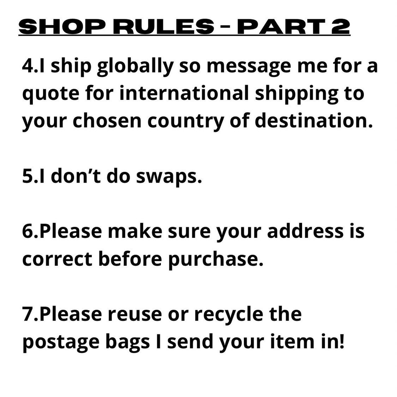 SHOP RULES. | Depop