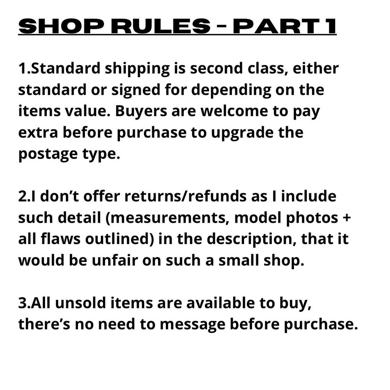 SHOP RULES. | Depop