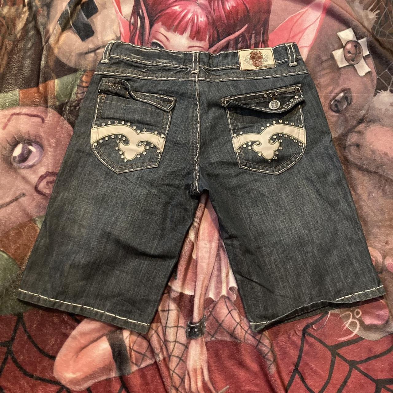DETAILS: Edgy skull skater jorts SIZE AND FIT:... - Depop