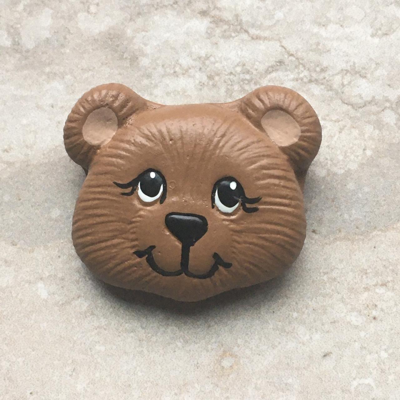 DETAILS: Vintage kawaii bear head pin SIZE AND FIT:... - Depop