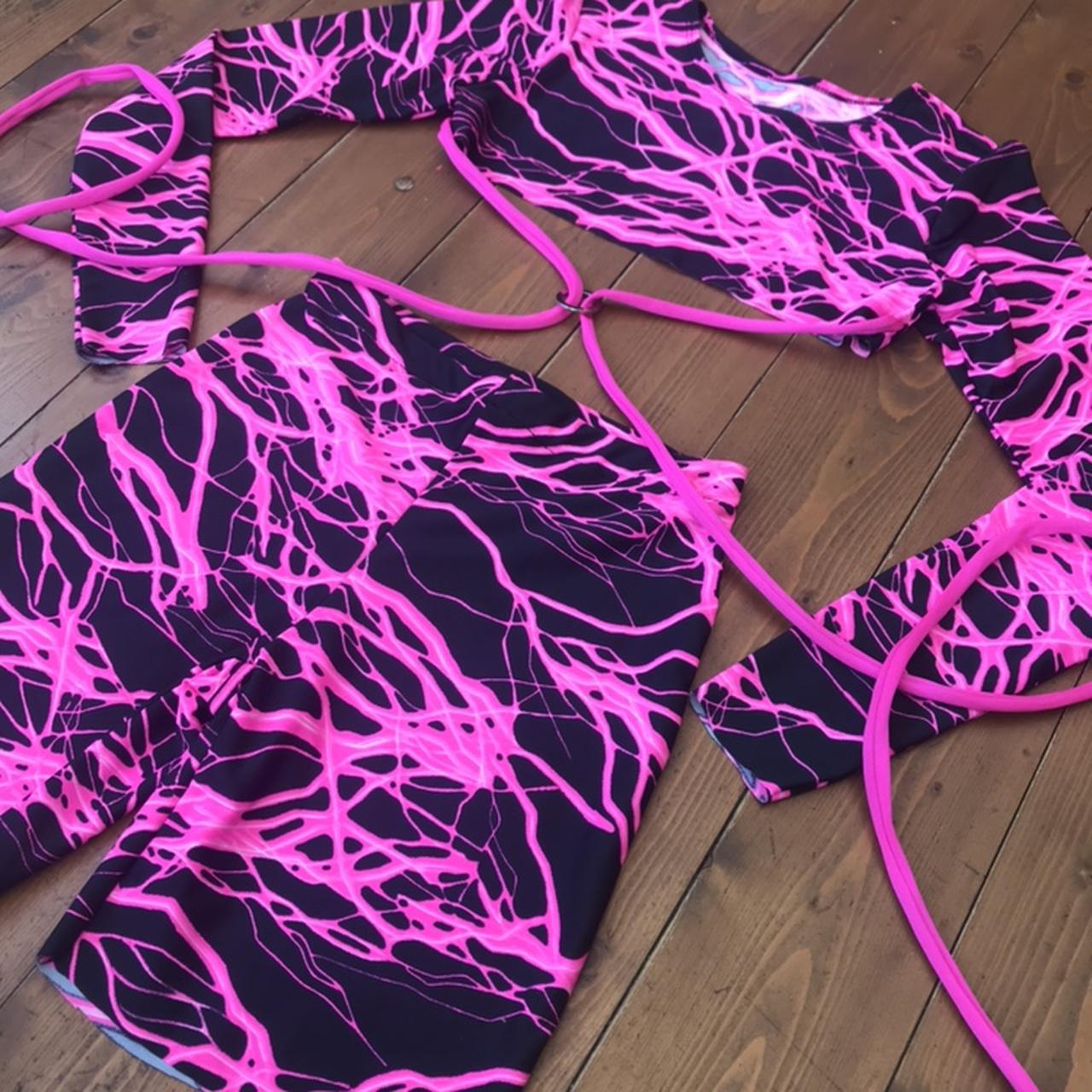 ⚡️PINK UV LIGHTNING SET ⚡️ Lightning crop top &... - Depop