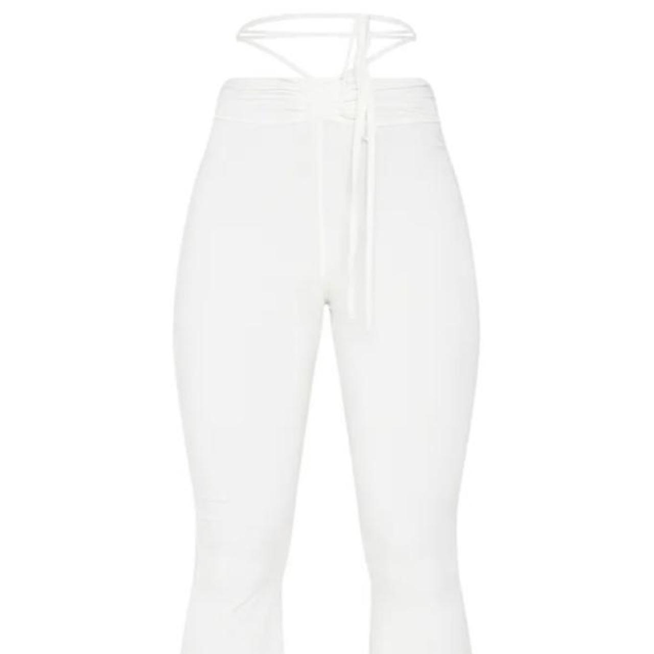 White pants with strings Worn... - Depop
