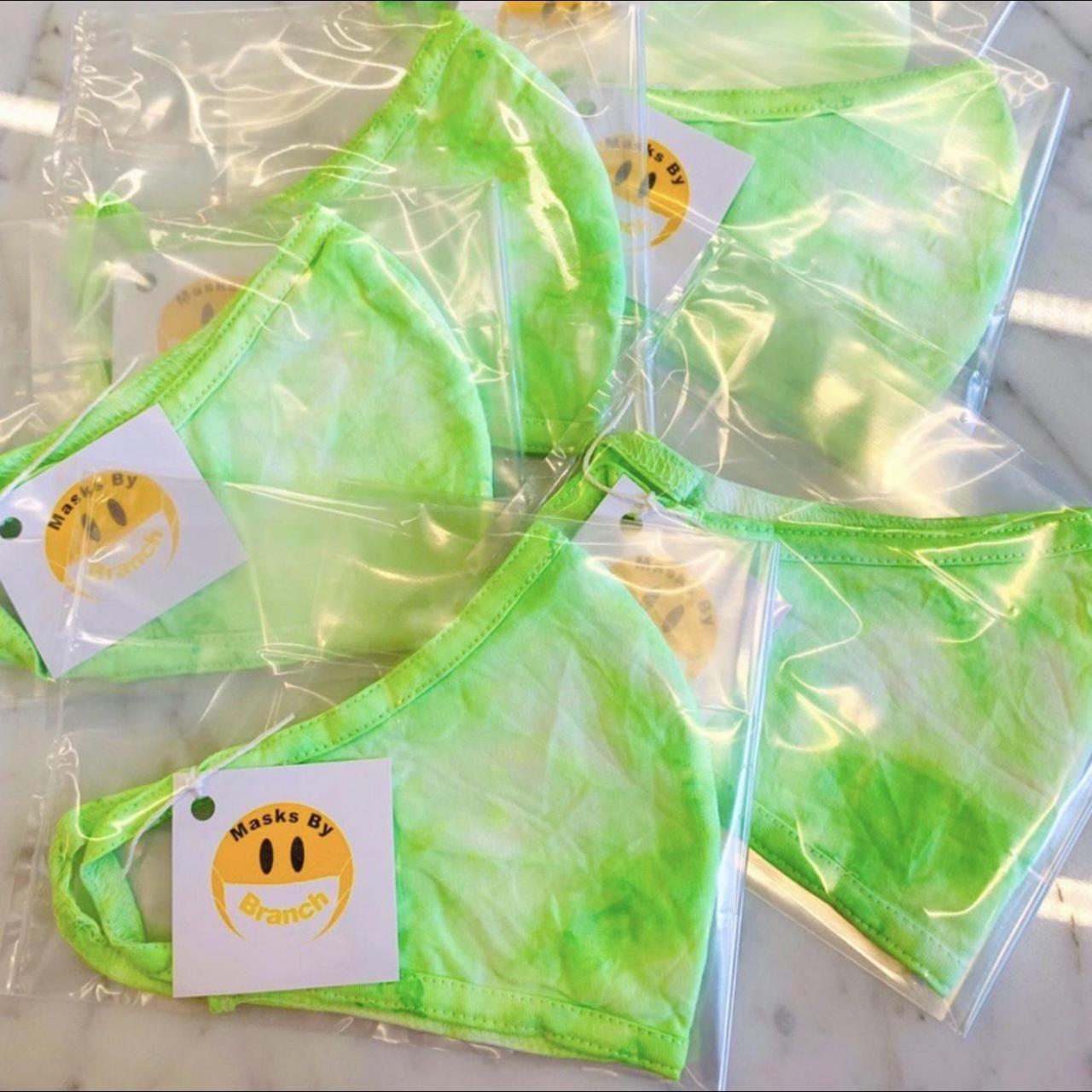 Olive Tie Dye Face Mask Hand tie-dyed by me One... - Depop