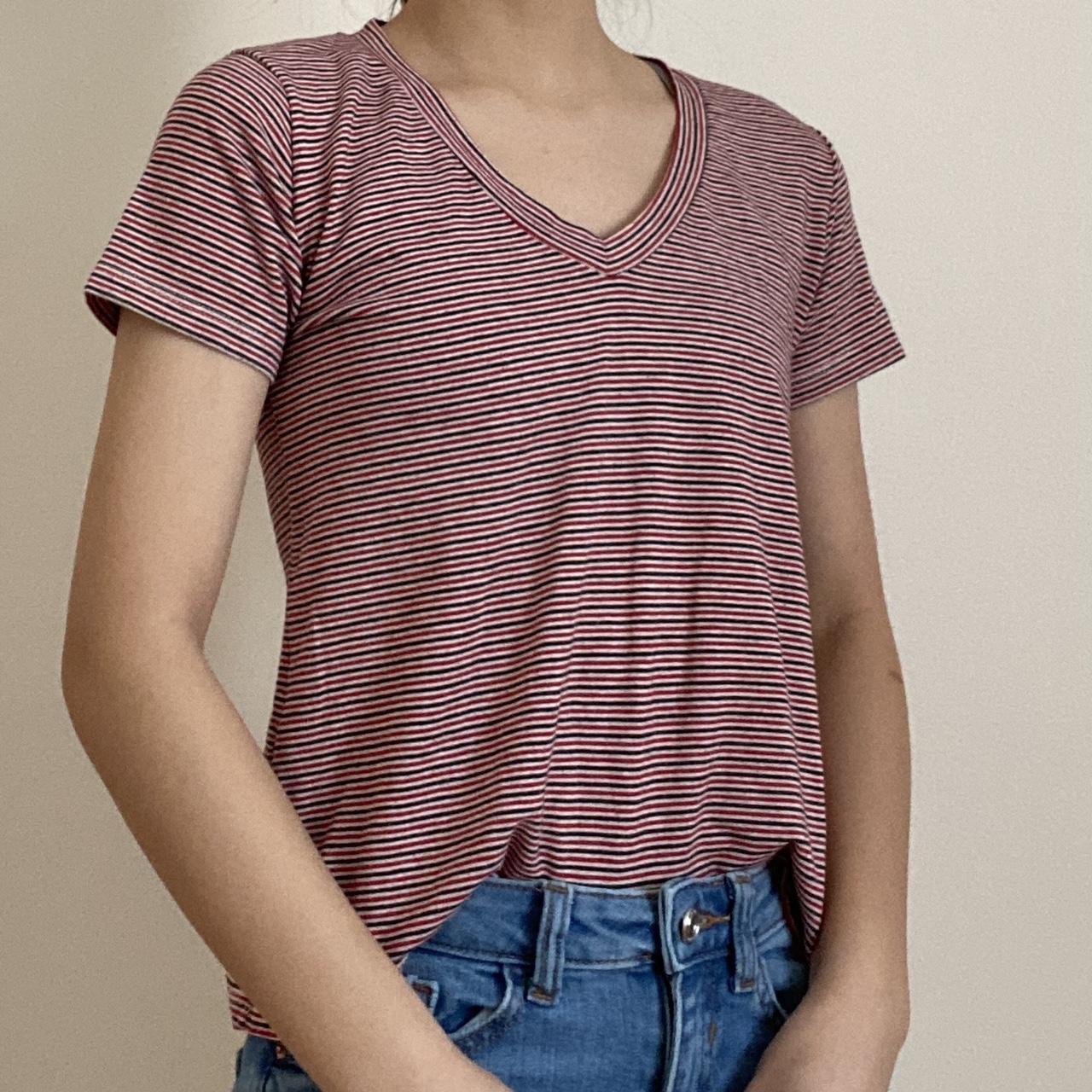 brandy striped top. hardly worn. one size. #brandy... - Depop