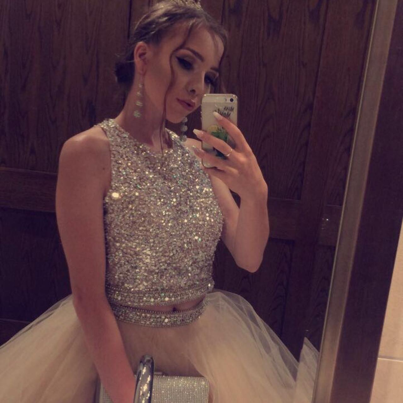 Poppy Bridal two piece prom dress// only worn... - Depop