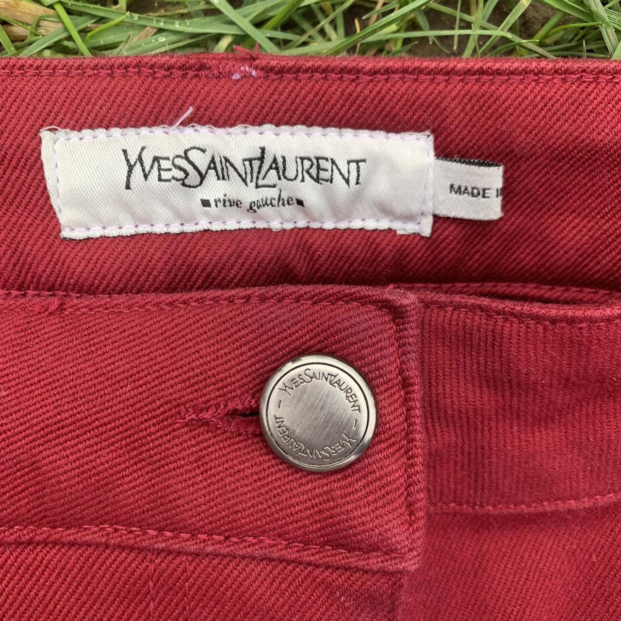 Yves Saint Laurent Women's Red Jeans | Depop