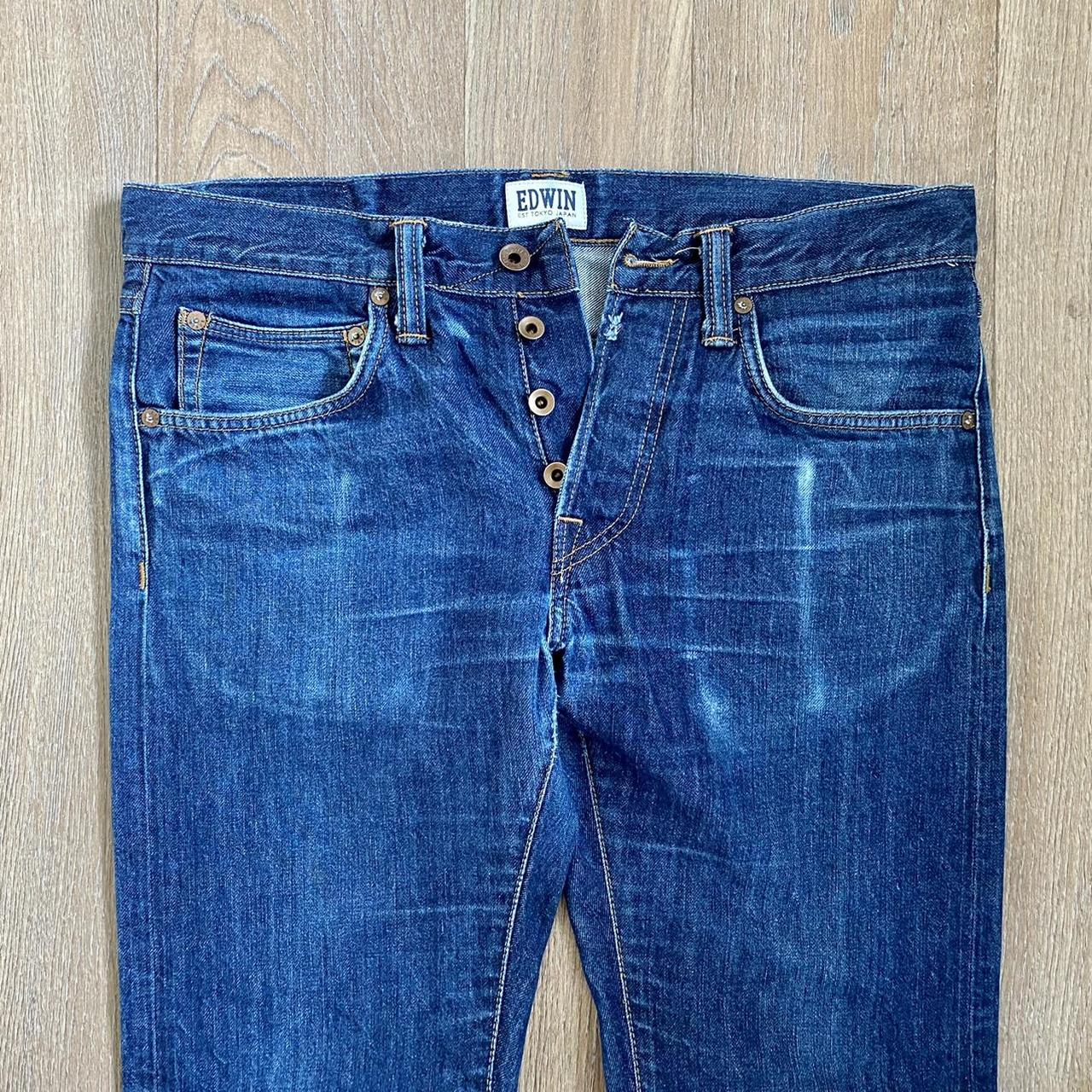 Edwin ED-55 slim tapered demin jean. 32 x 32. Worn... - Depop