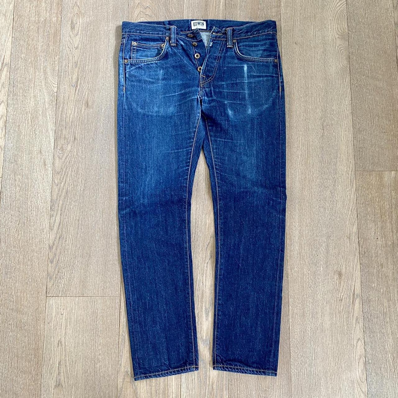 Edwin ED-55 slim tapered demin jean. 32 x 32. Worn... - Depop