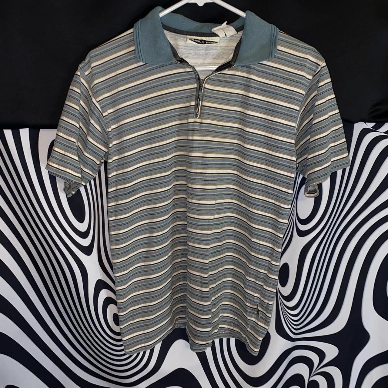 bugle boy striped polo shirt size large #bugleboy... - Depop